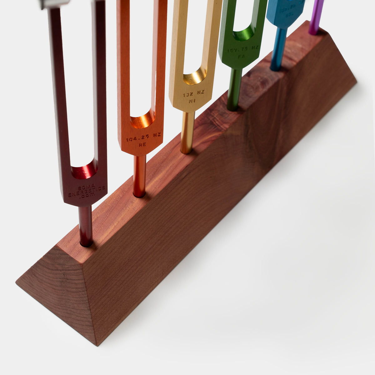 Wood Tuning Fork Stand in Red Cedar – SomaEnergetics Sound Tools & Training